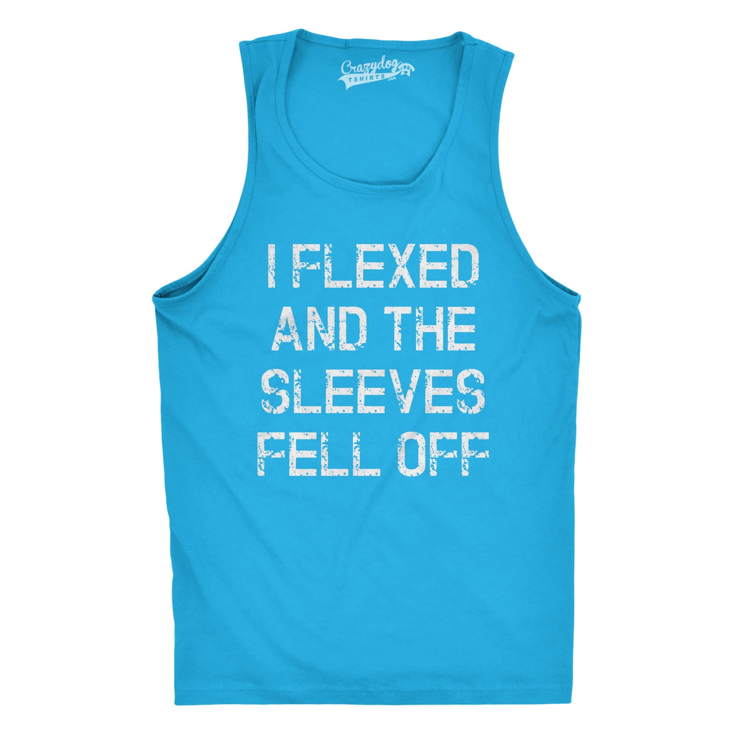 Mens I Flexed and The Sleeves Fell Off Tank Top Funny Sleeveless Gym ...