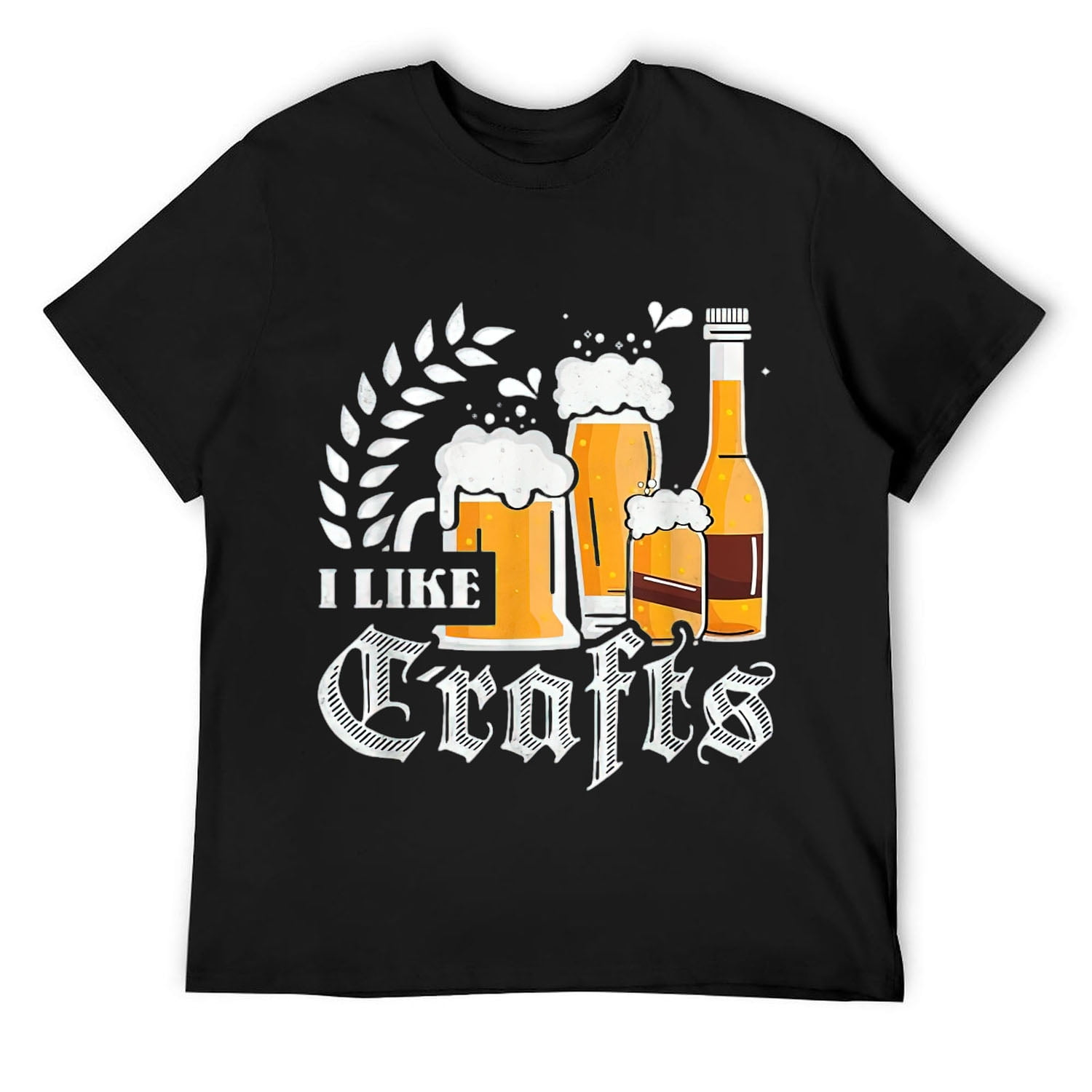 Mens I Like Crafts, Beer Day T-Shirt Black Medium - Walmart.com