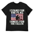 Mens I Stand For The Flag Kneel For The Fallen Memorial Day Round Neck ...