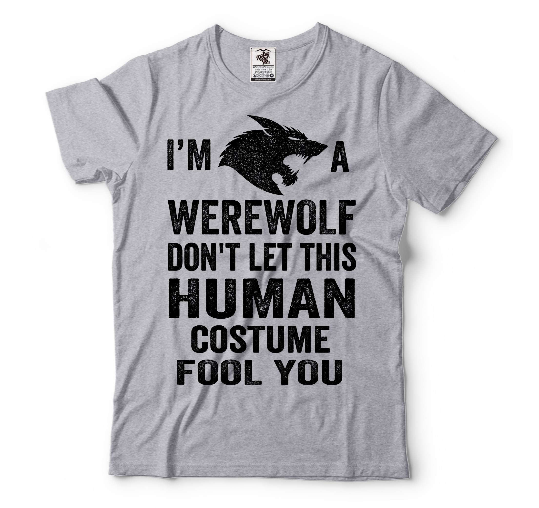 Mens I'm A Werewolf T-shirt Halloween Werewolf Costume Halloween Shirt ...