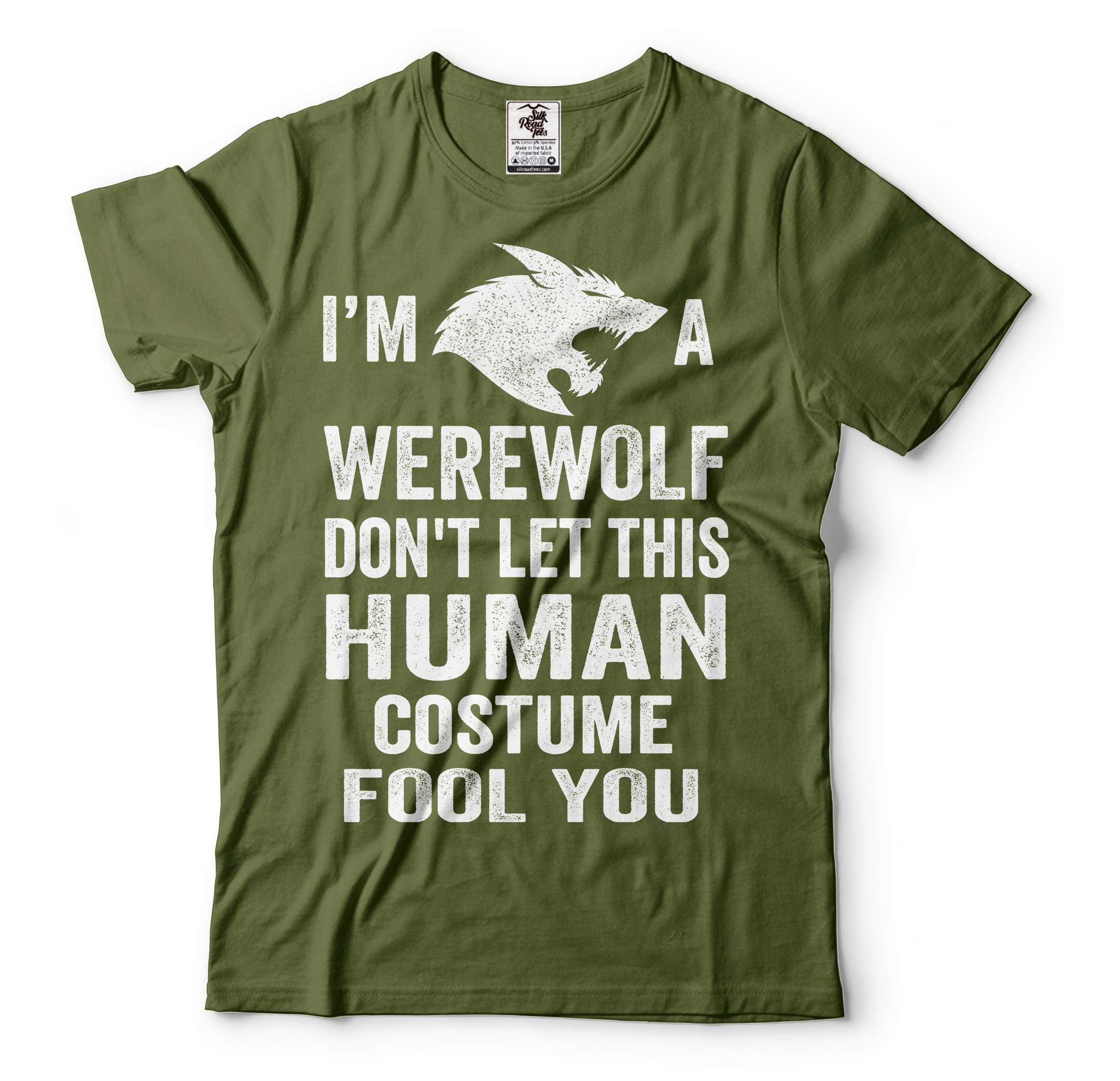 Mens I'm A Werewolf T-shirt Halloween Werewolf Costume Halloween Shirt ...