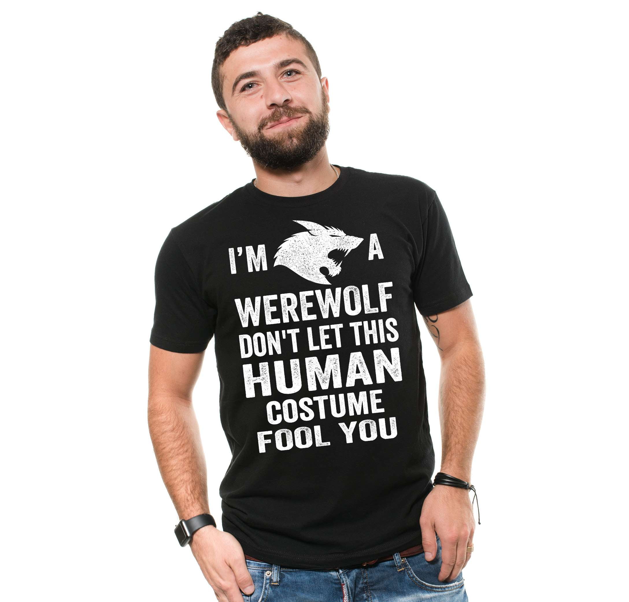 Mens I'm A Werewolf T-shirt Halloween Werewolf Costume Halloween Shirt ...