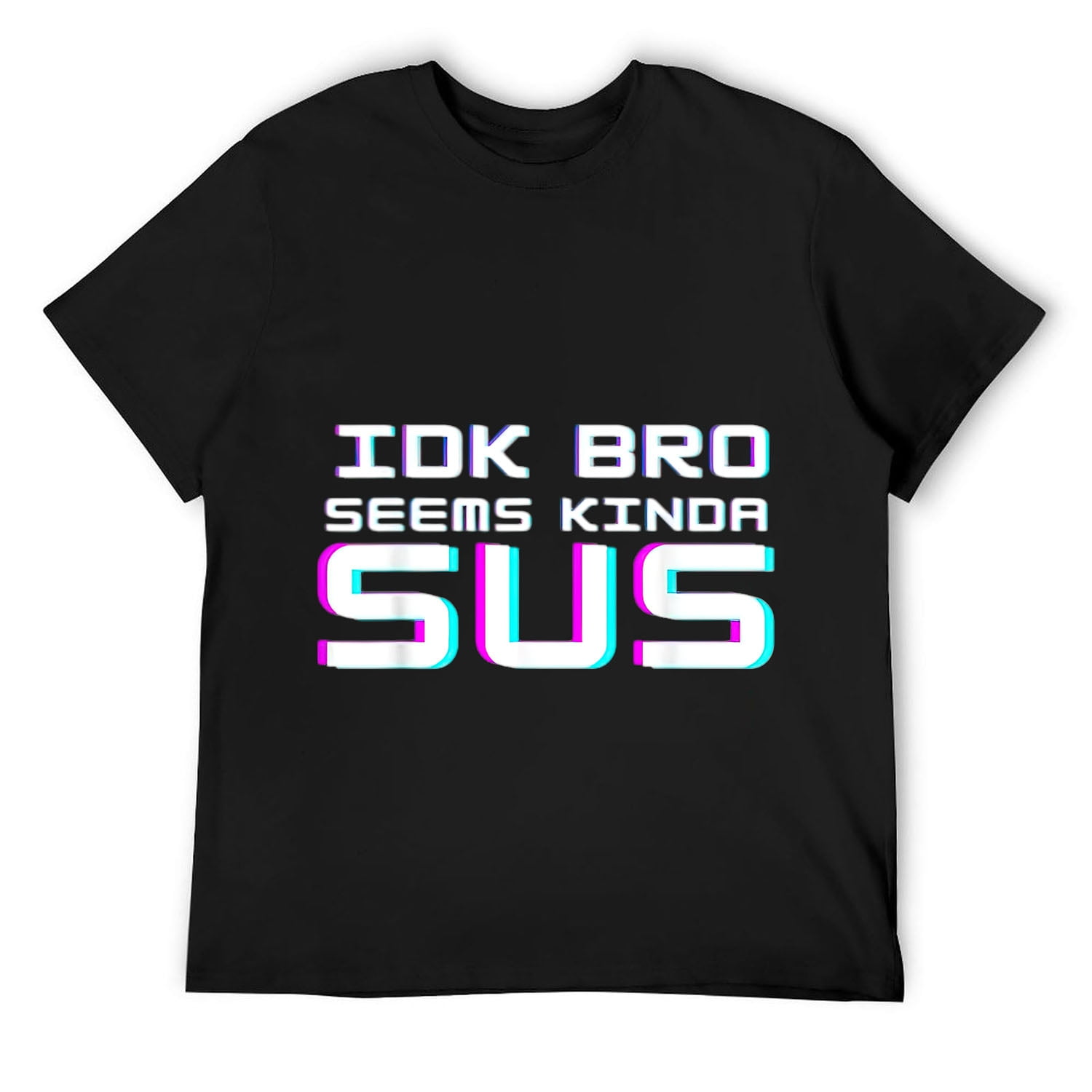 Mens IDK Bro Seems Kinda Sus Funny Impostor Party Gaming T-Shirt Black ...