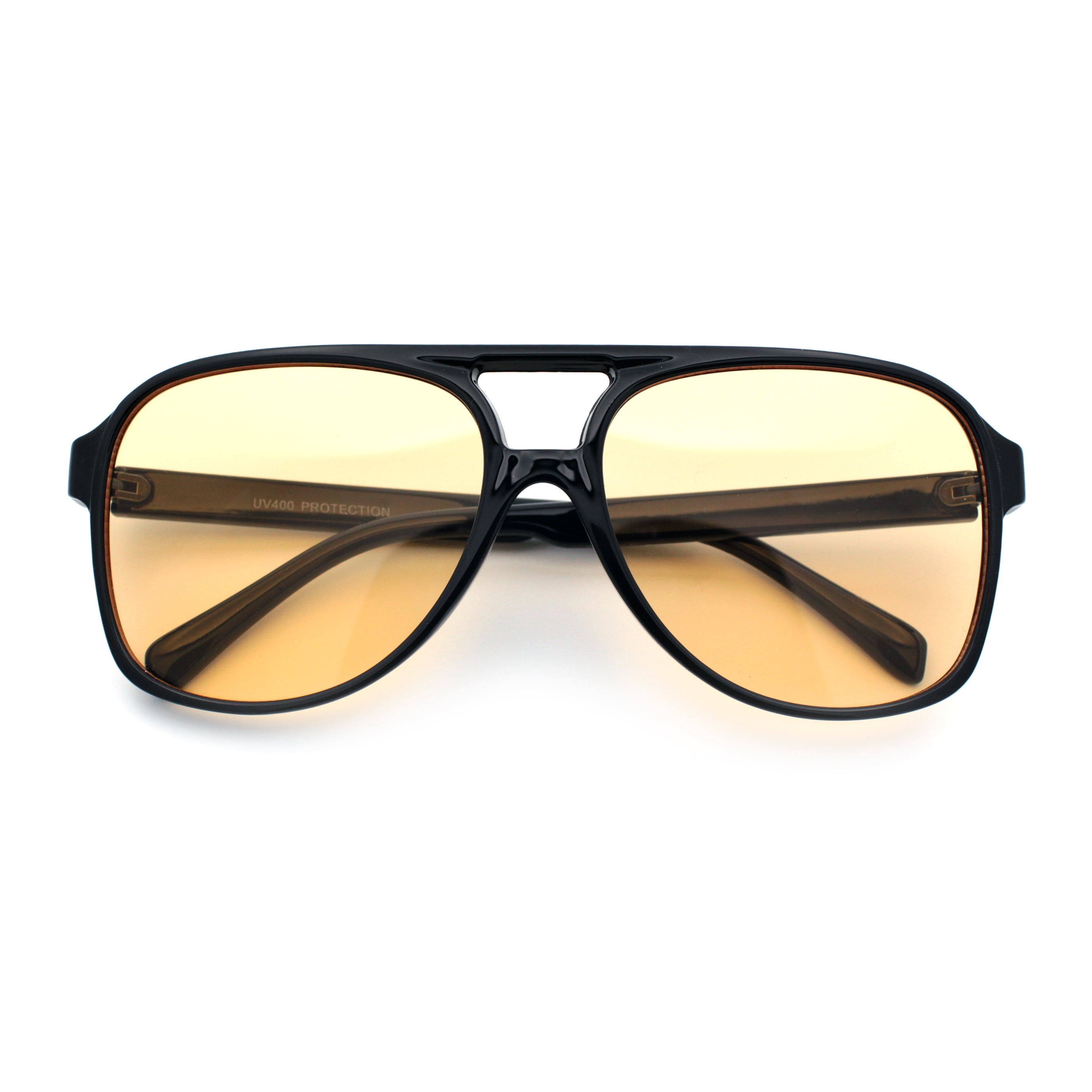 Mens Iconic Large Tear Drop Racer Plastic Fashion Sunglasses Black ...