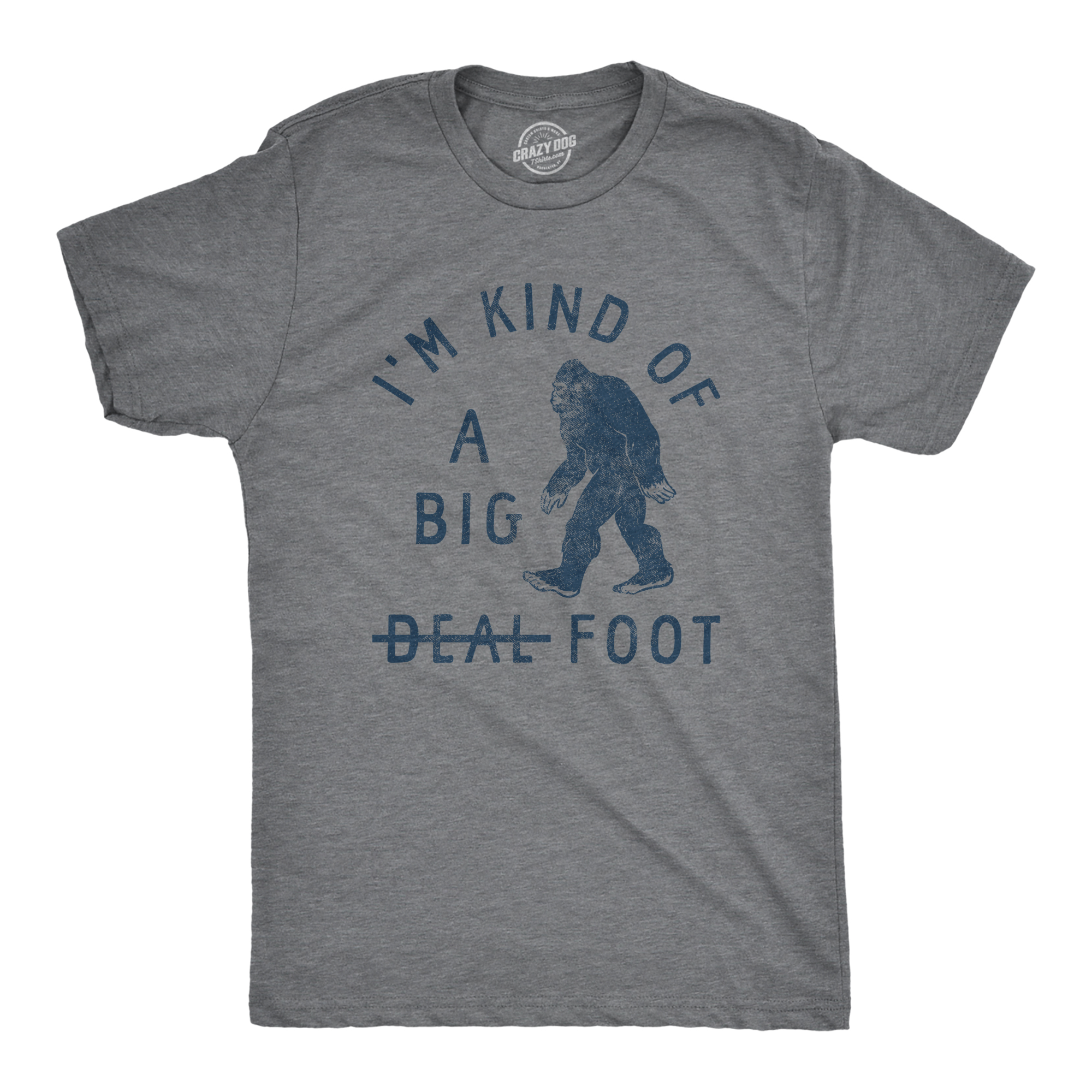 Bigfoot Funny T-shirt Men's Big and Tall Graphic Tee - Walmart.com