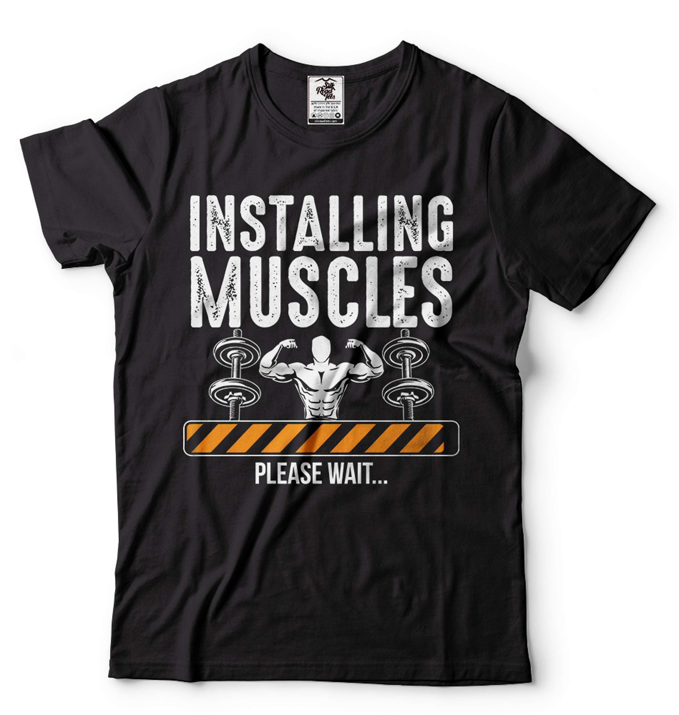 Mens Installing Muscles Shirt Gym Shirts Bodybuilder Shirt Funny Gym ...