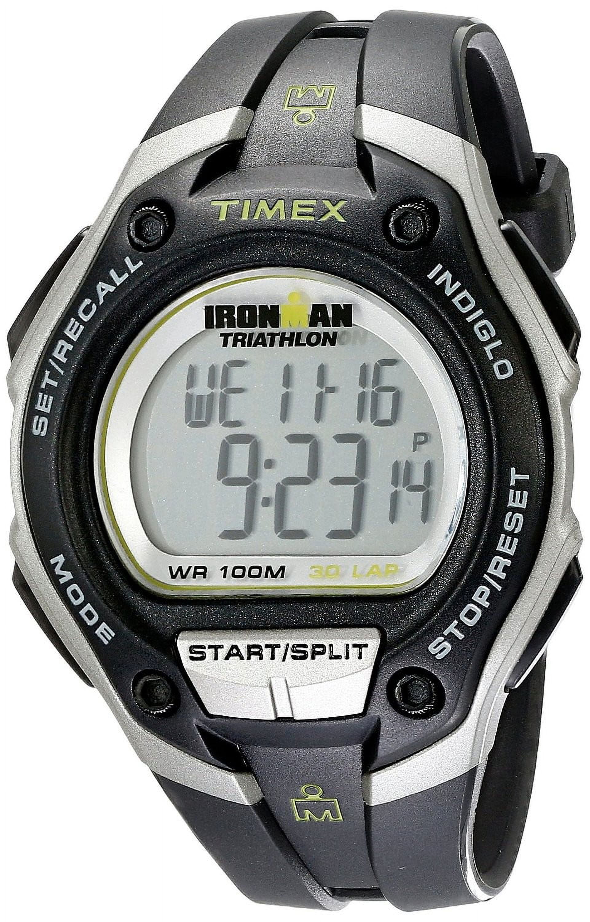 Timex Mens Sport Ironman Traditional 30-Lap Resin Case, Black Strap ...