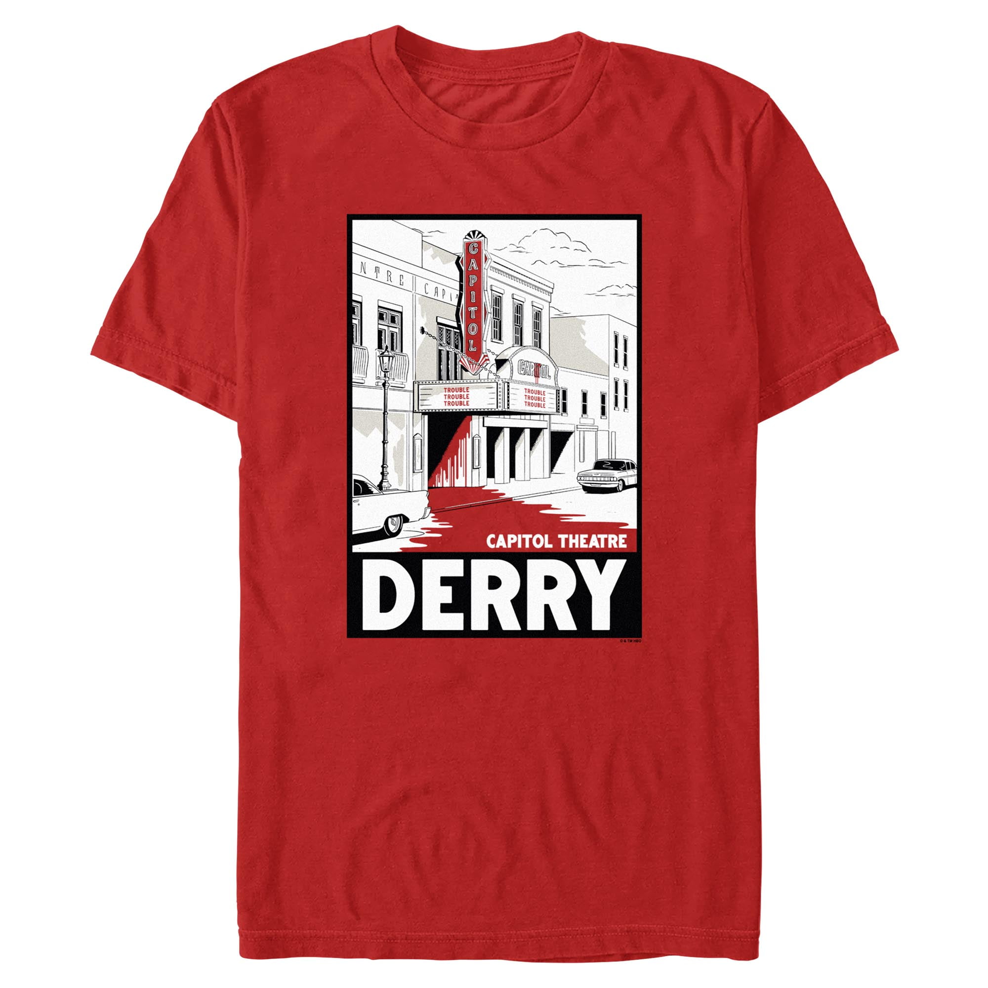 Mens It: Welcome to Derry Capitol Theatre Trouble Poster T Shirt ...