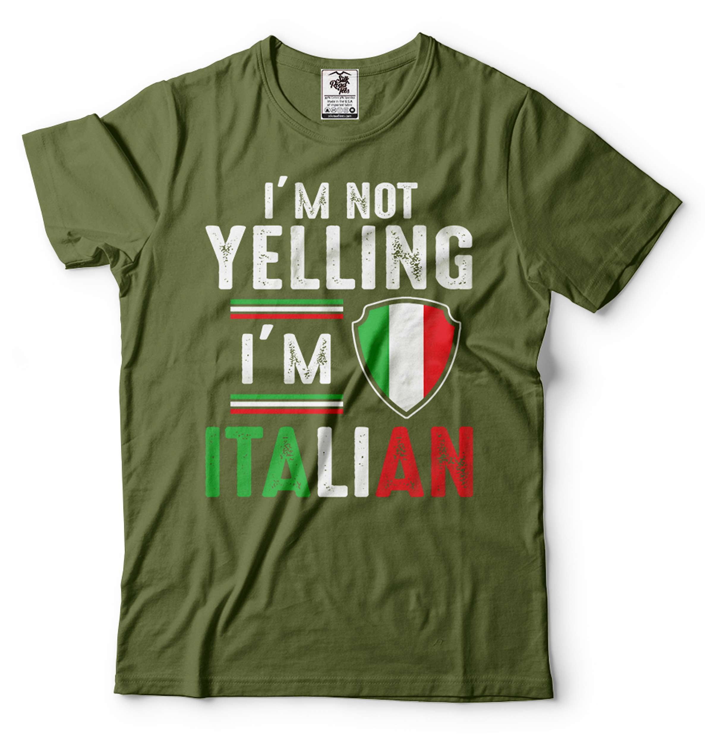 Mens Italian Funny Shirt I'm Not Yelling I'm Italian Shirt Italian Joke ...