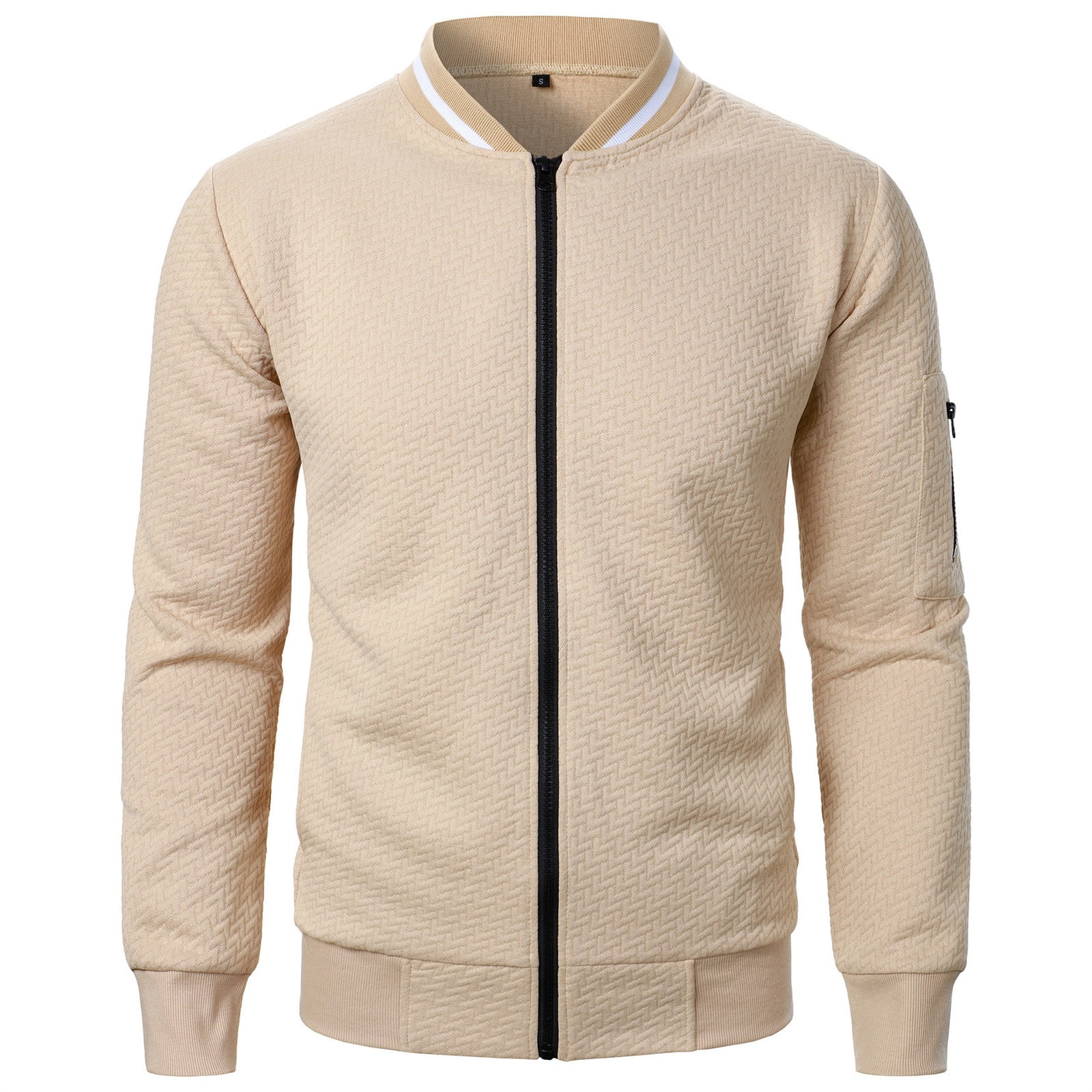 Mens Jacquard Jackets Open Front Long Sleeve Blazer Velvet Knit ...
