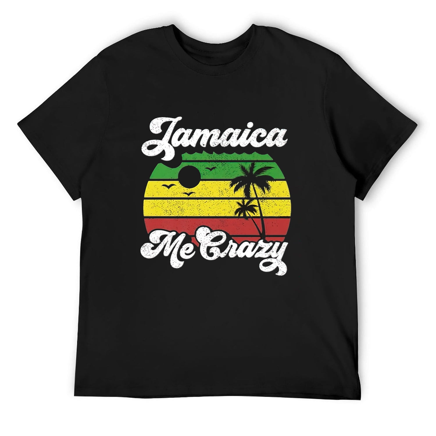 Mens Jamaica Me Crazy Rasta Roots Rock Reggae Jamaican Retro Gift T ...