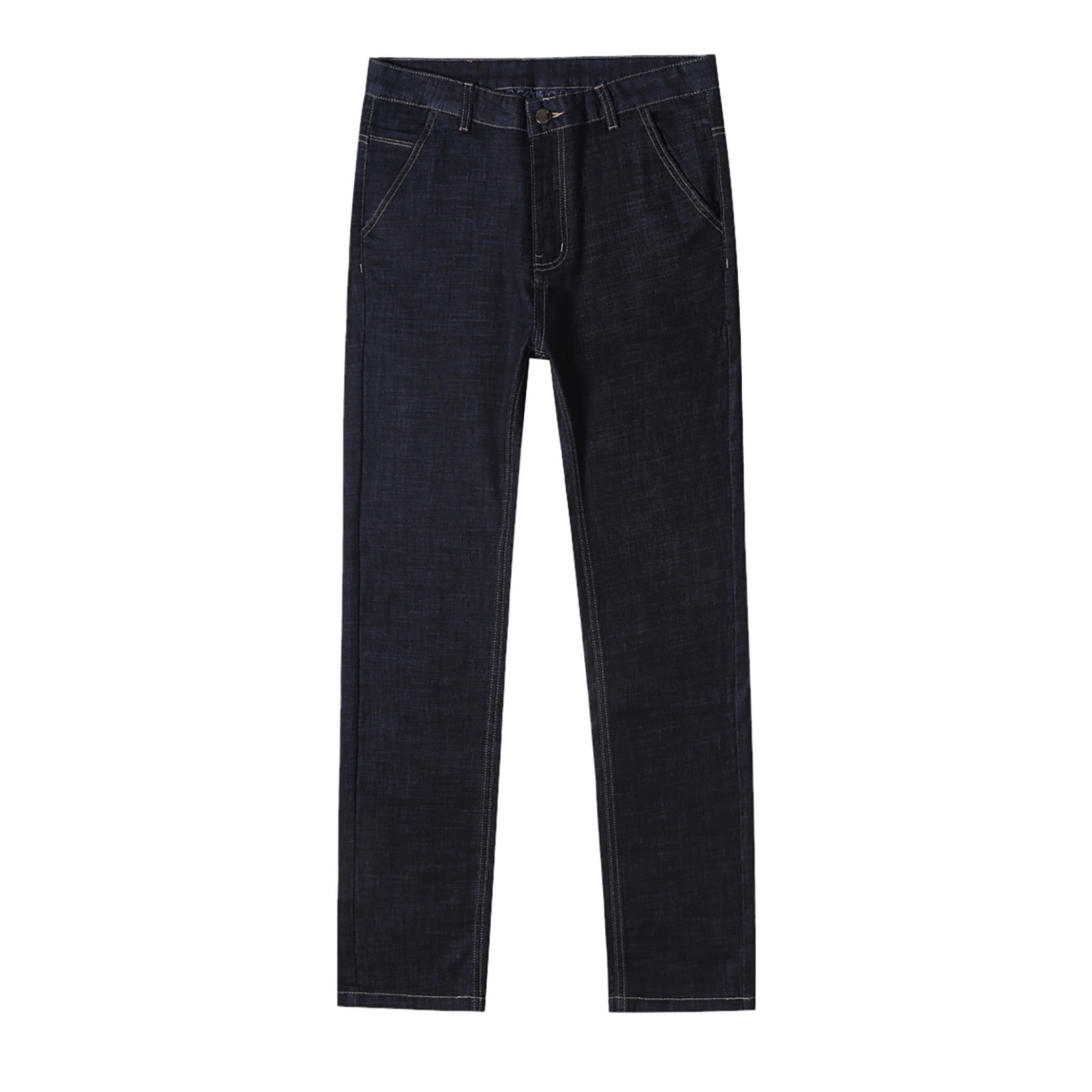 Mens Jeans Casual Thin Wash Slim Fit Skinny Straight Leg Stretch Denim ...