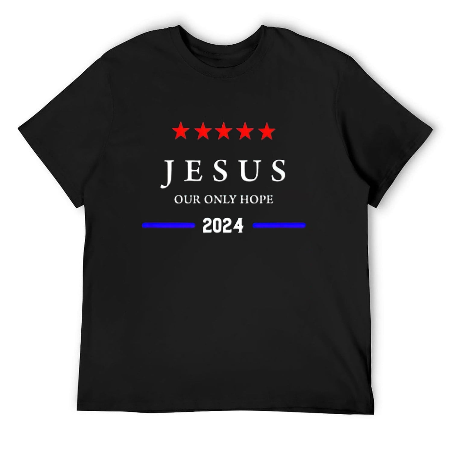Mens Jesus 2024 Election - Our Only Hope Political Religious T-Shirt-M ...