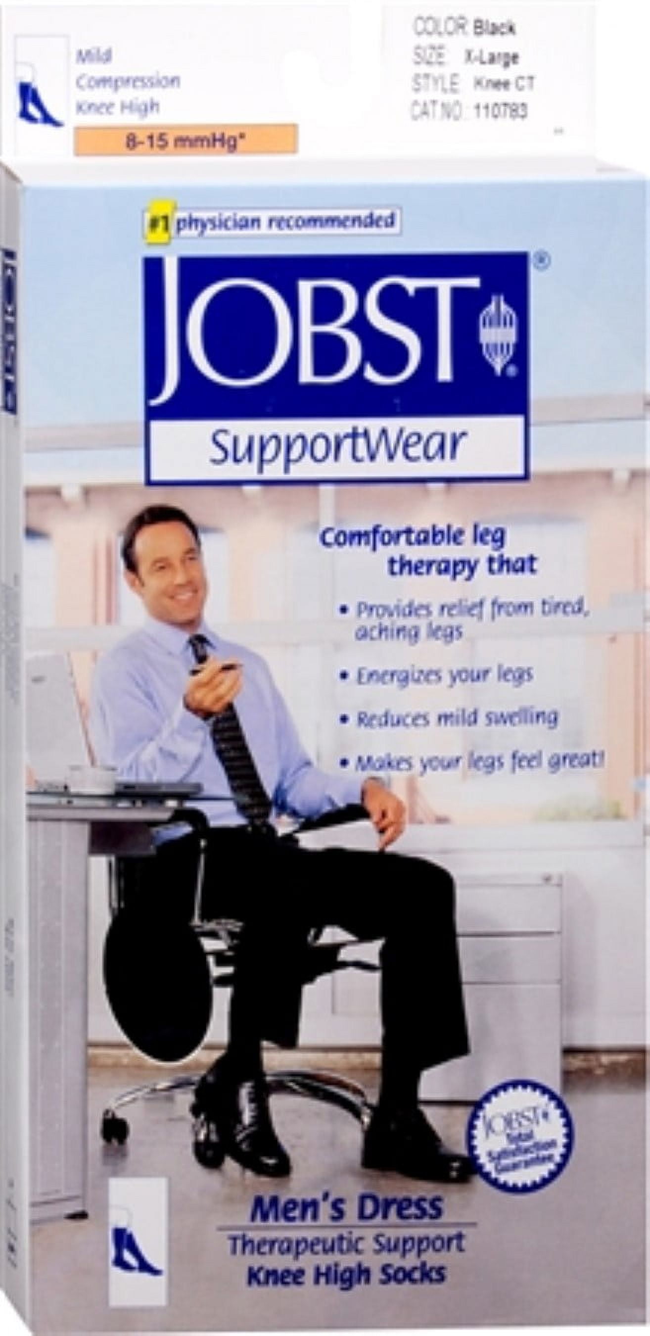JOBST SupportWear Socks Men's Dress Knee High Mild Compression 8-15mmHg ...