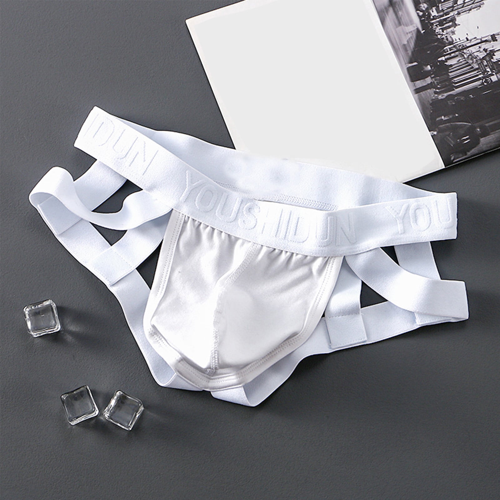 Mens Jockstrap Underwear Low Waist Breathable Athletic Supporter Jock ...