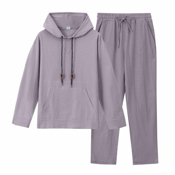 Mens Jogging Suits 2 Piece Set Fall Winter Hooded Sweatshirts And ...