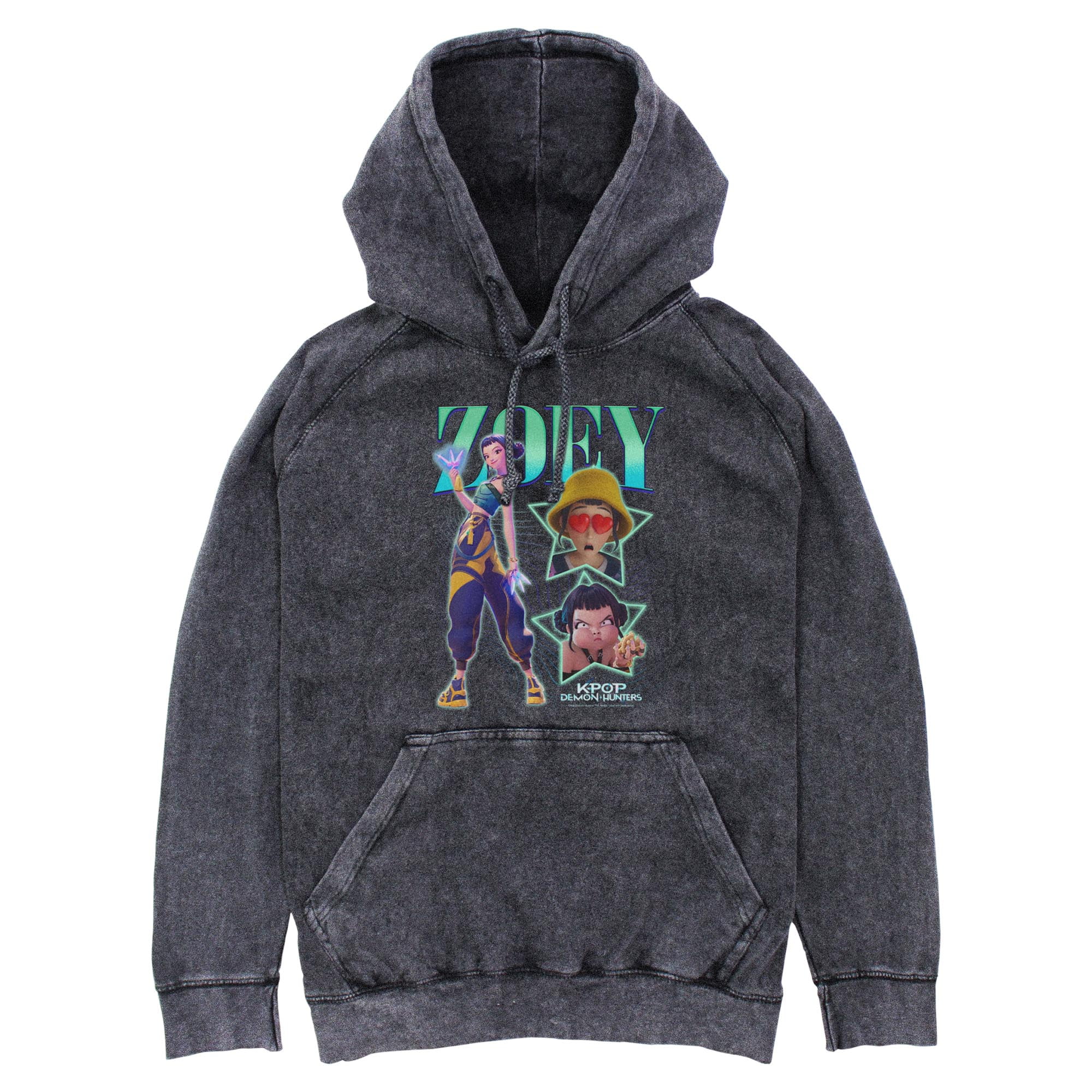 Mens KPop Demon Hunters Zoey Super Star Logo Lightweight Hoodie ...