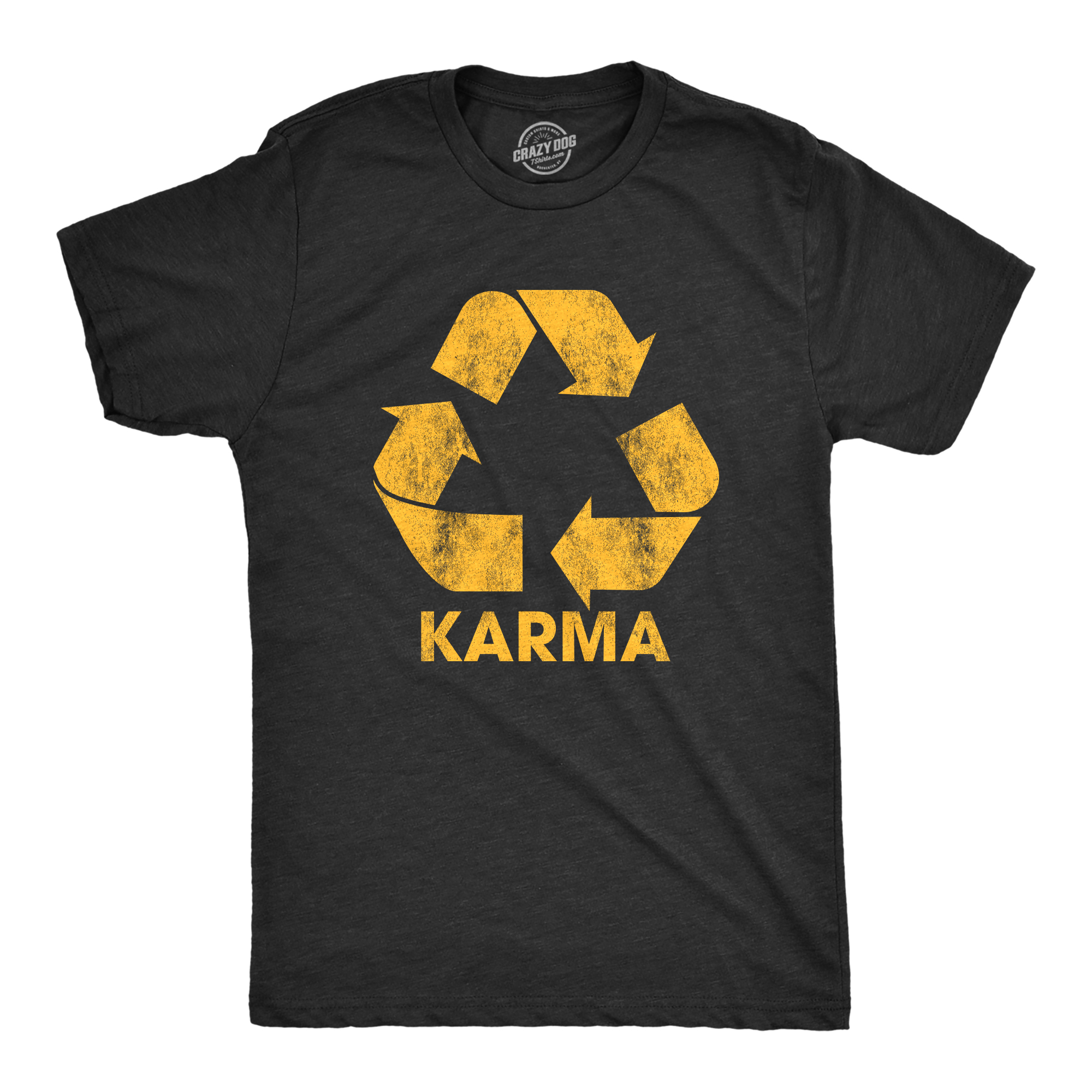 Mens Karma Recycler T Shirt Funny Motivational Positivity Universe ...