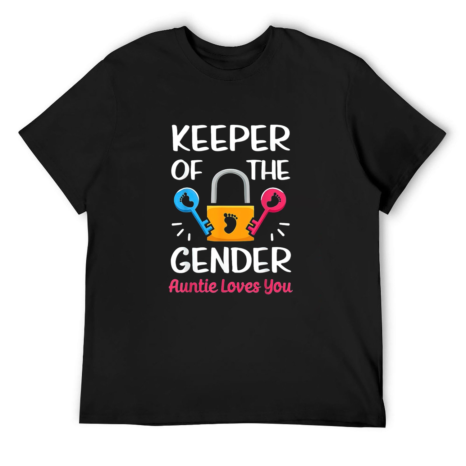 Mens Keeper Of The Gender Auntie Loves You Aunt Tita Baby Shower T ...