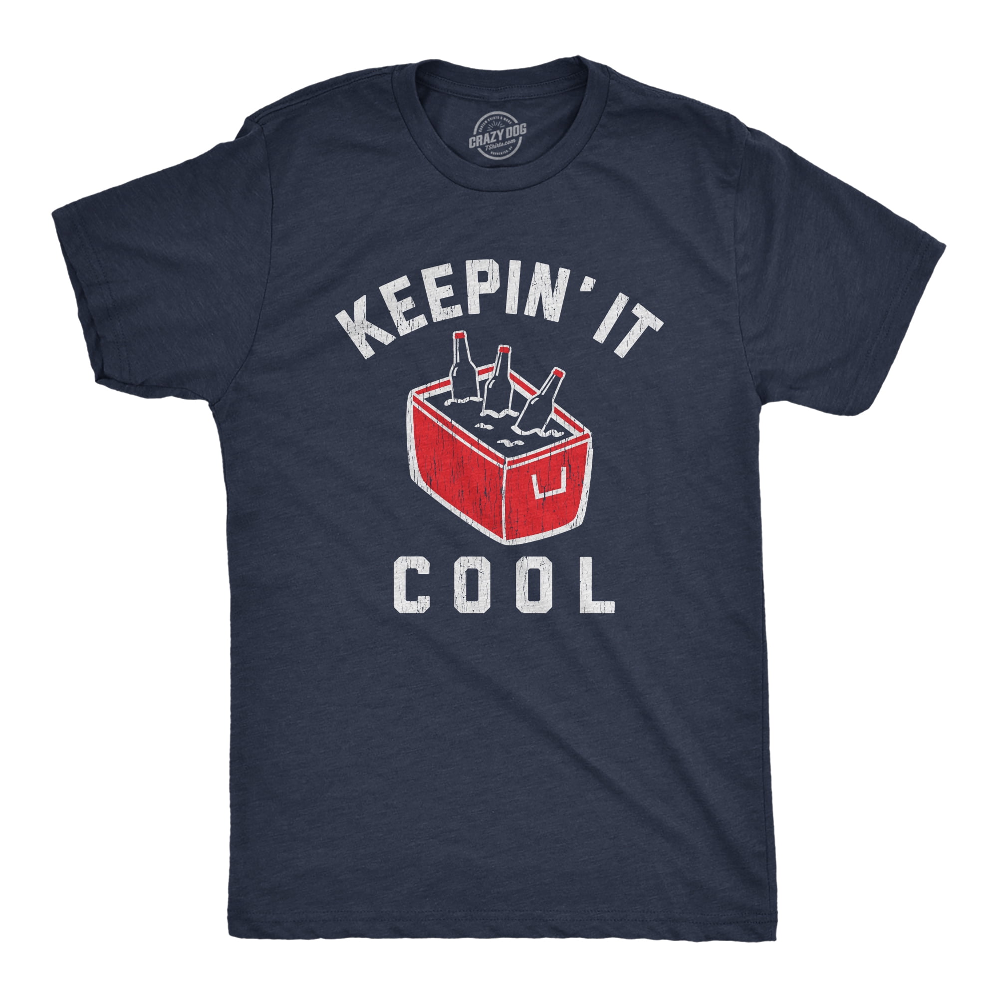 Mens Keepin It Cool T Shirt Funny Beer Cooler Ice Chest Summer Grilling ...