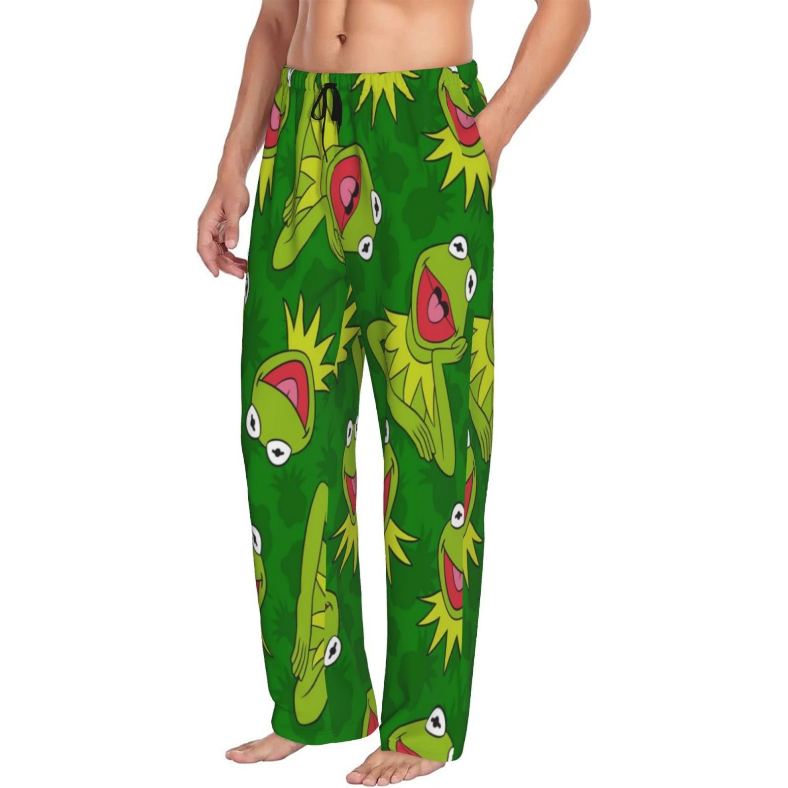 Mens Ke-Rmit The Fro Pajama Pants Soft Lightweight Pajama Pants Cartoon ...