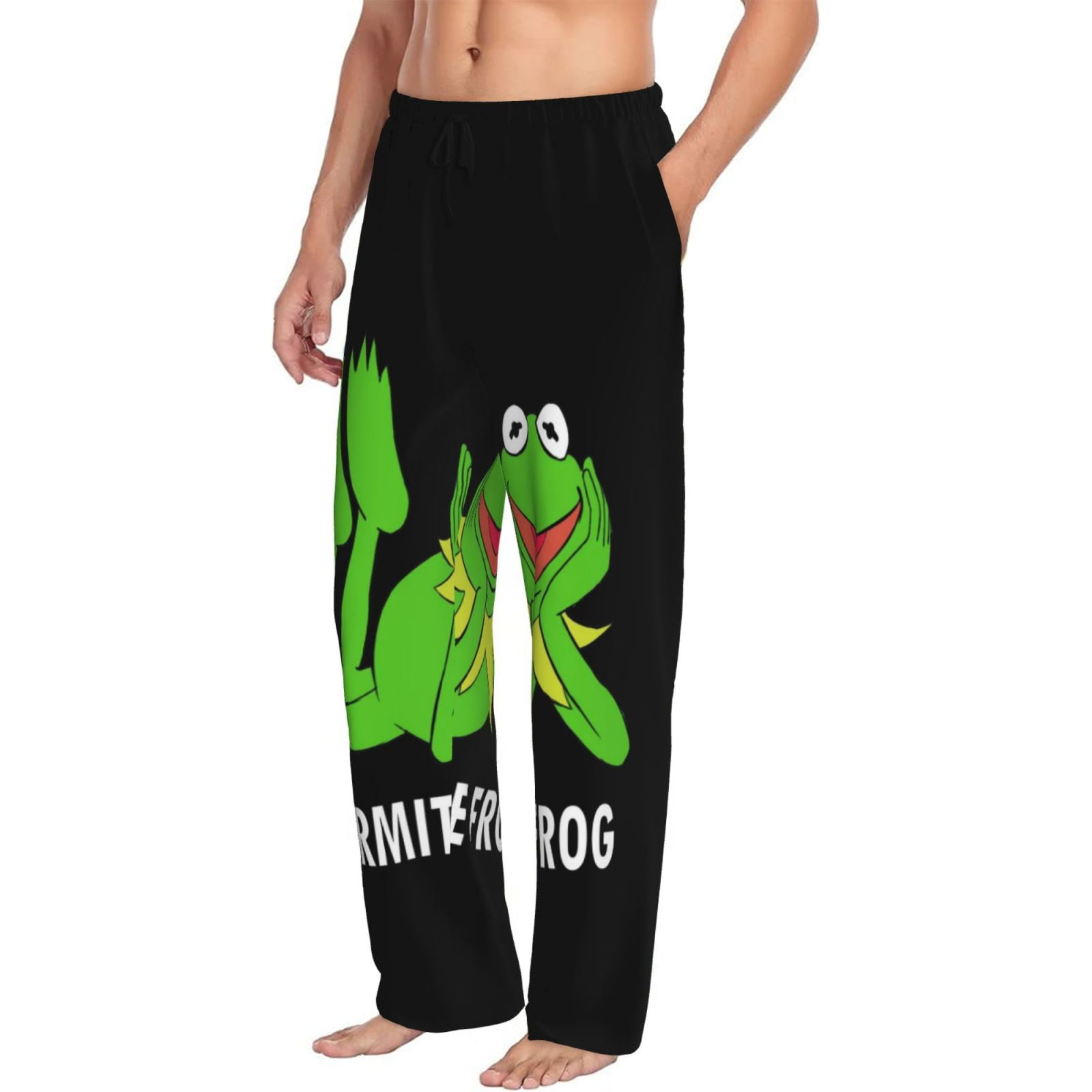 Mens Ke-Rmit The Fro Pajama Pants Soft Lightweight Pajama Pants Cartoon ...