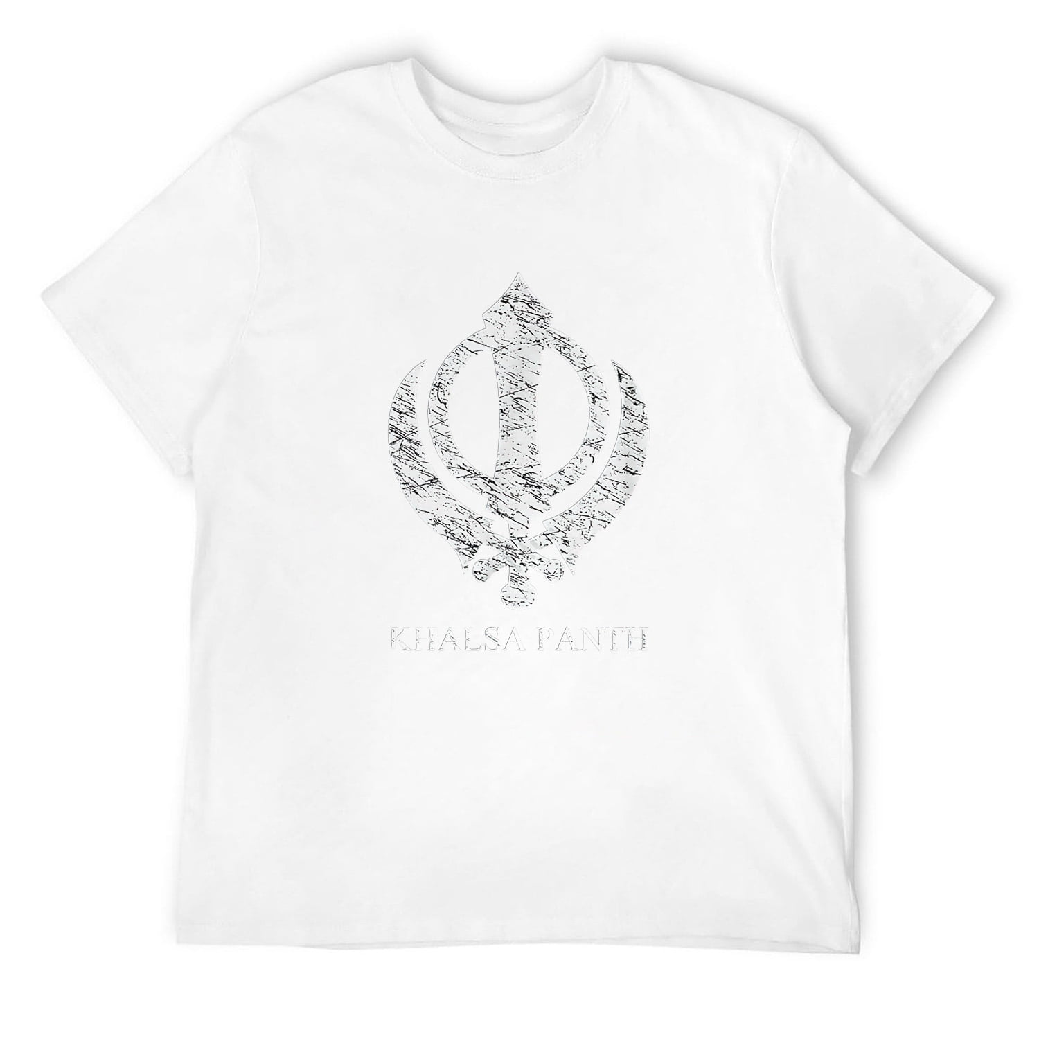 Mens Khanda Khalsa Panth Shirt Punjabi Sikhism T-Shirt White Small ...