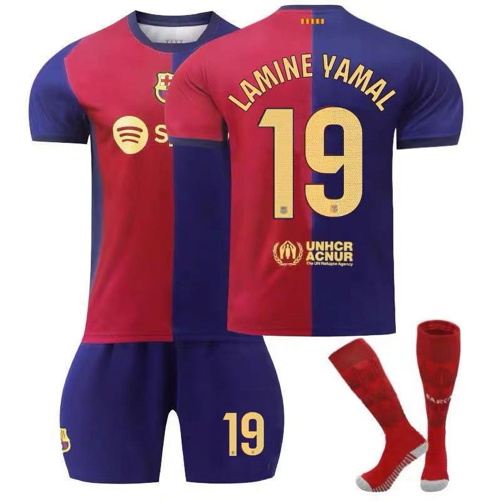 Mens/Kids 2024-2025 New Soccer Activewear #19 Lamine Yamal Soccer ...