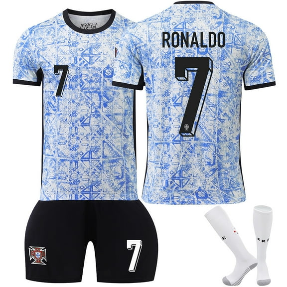 Mens/Kids 2024-2025 Soccer European Cup Portugal Fans #7 Ronaldo ...
