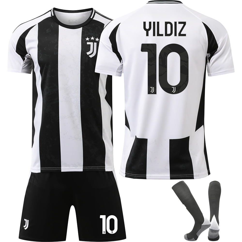 Mens/Kids 24/25 Juventus Soccer #10 YILDIZ Jerseys Football Team Shirts ...