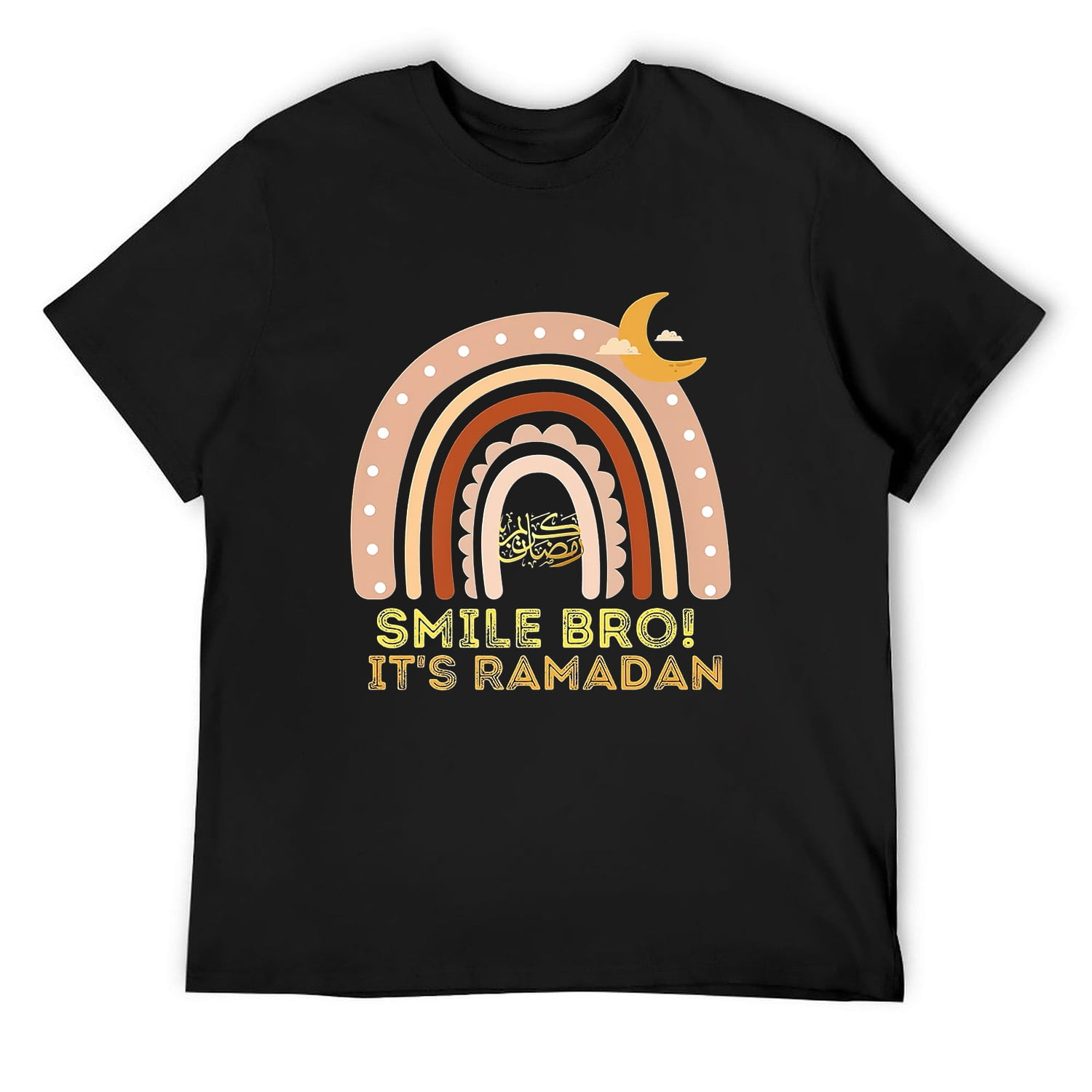Mens Kids It's Ramadan Bro Smile Muslim's Fasting Month Rainbow T-Shirt ...