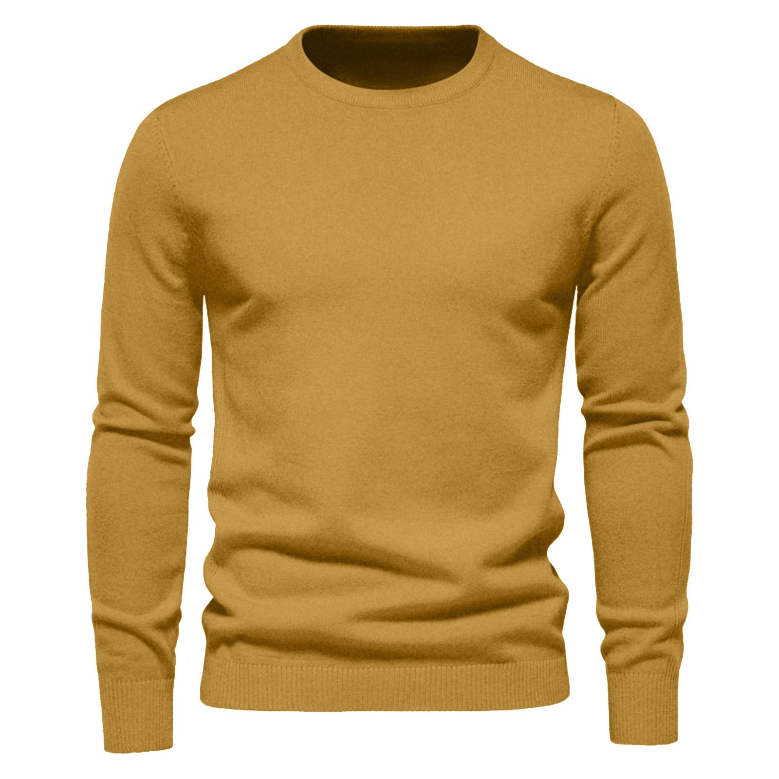 Mens Knitted Fall Sweater, Long Sleeve Pullover for Men Fashion ...