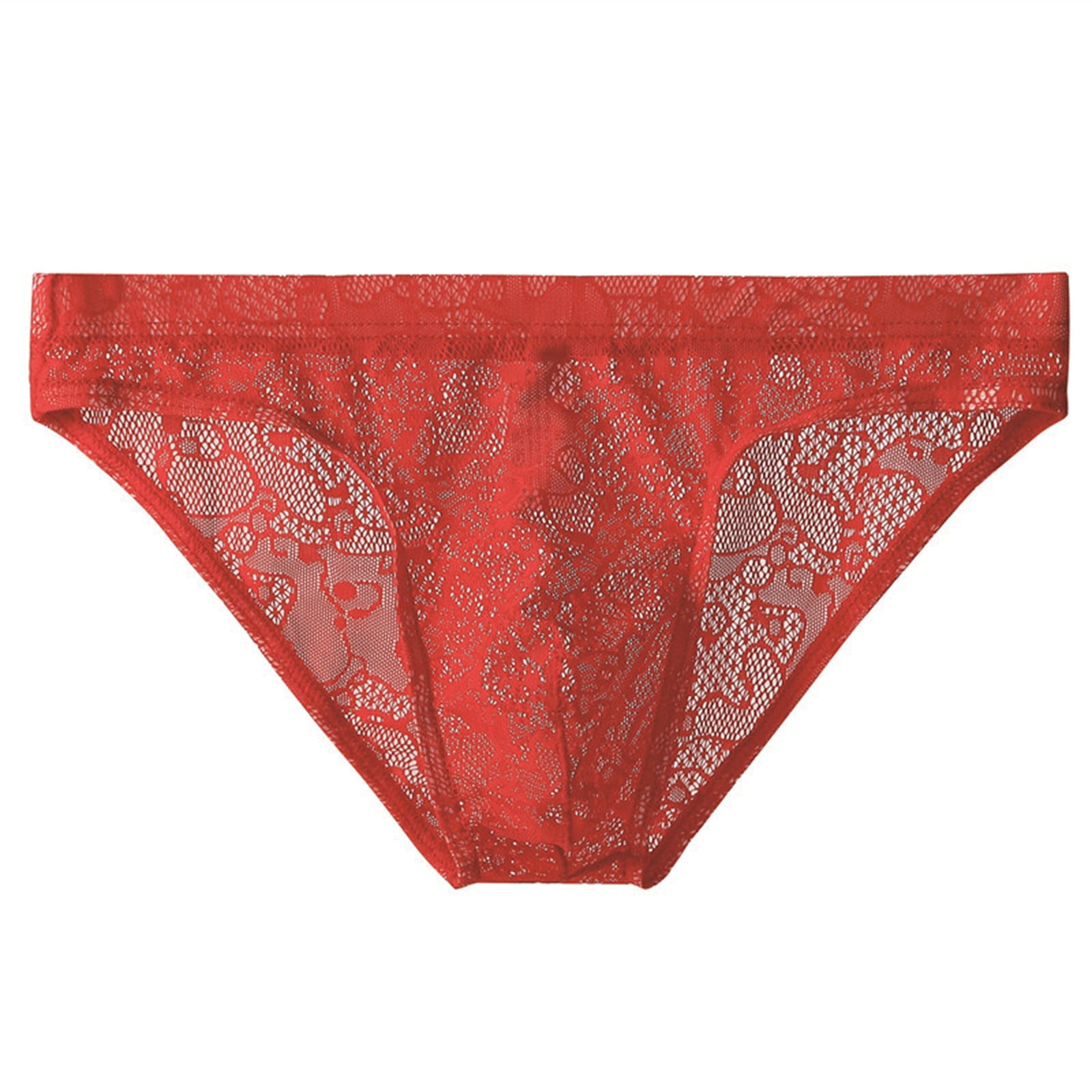 Mens Lace Briefs Underwear Sexy Low Rise Bikini Briefs Breathable ...