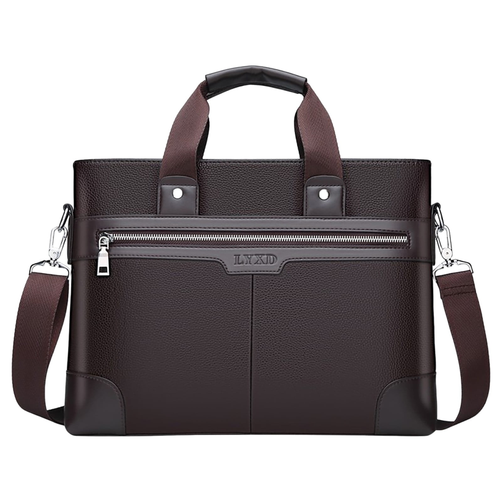 Mens Laptop Bag Leather Briefcase Business Work Crossbody Shoulder ...