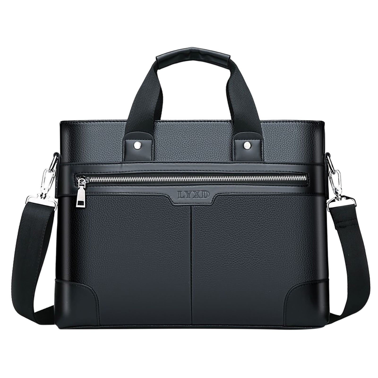 Mens Laptop Bag Leather Briefcase Business Work Crossbody Shoulder ...