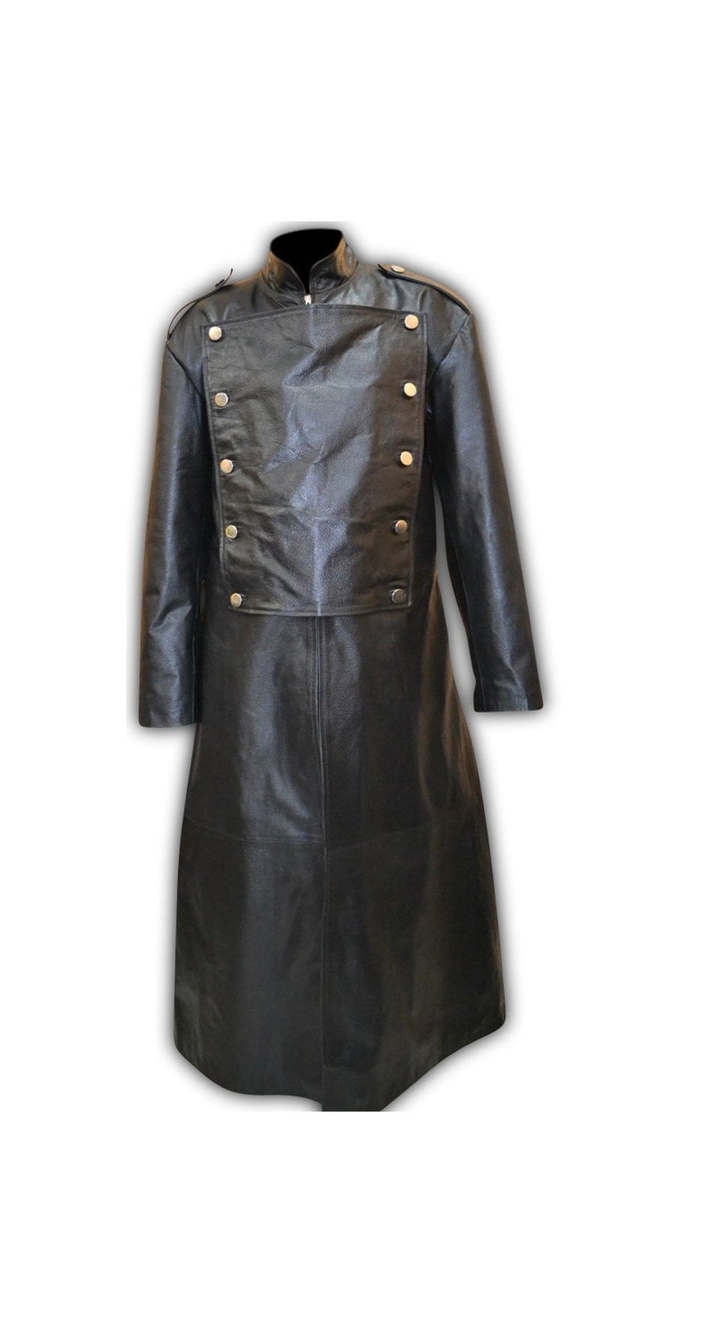 Mens Leather Imperial Military Royal Trench Long Coat - Walmart.com