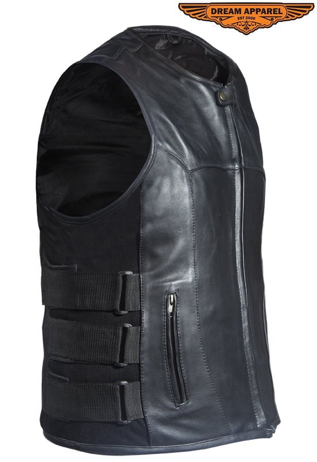 Mens Leather Vest With Velcro Straps - Walmart.com
