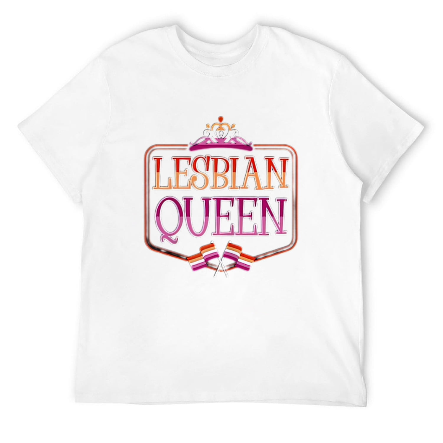 Mens Lesbian Queen Cute Queer Femme Pride Flag Crown Aesthetic T-Shirt ...
