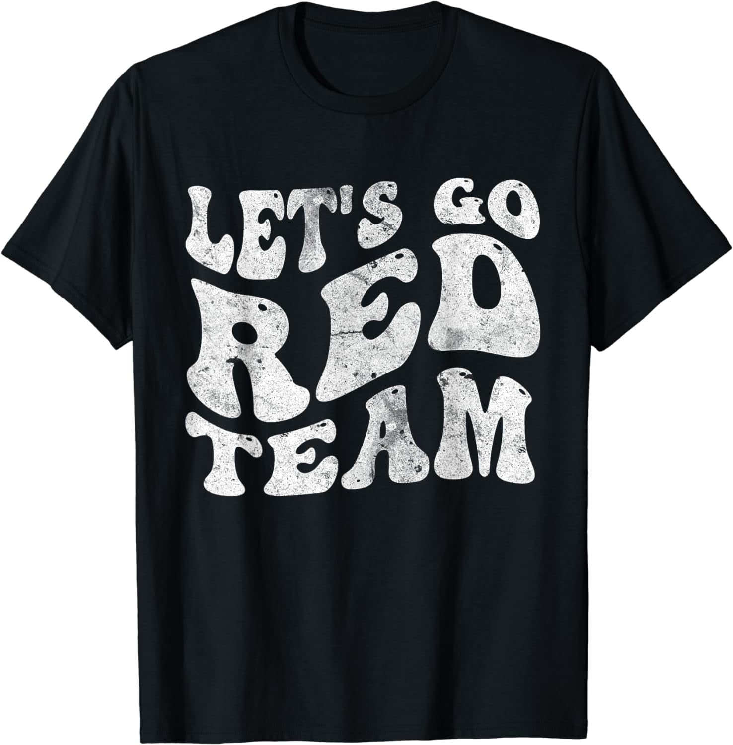 Mens Let's Go Red Team Sports Spirit Game FootBall Lovers T-Shirt ...