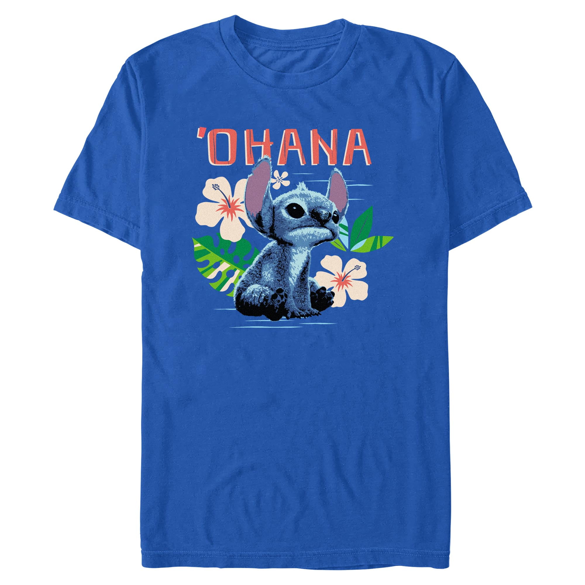 Mens Lilo & Stitch Ohana Flowers T Shirt - Walmart.com
