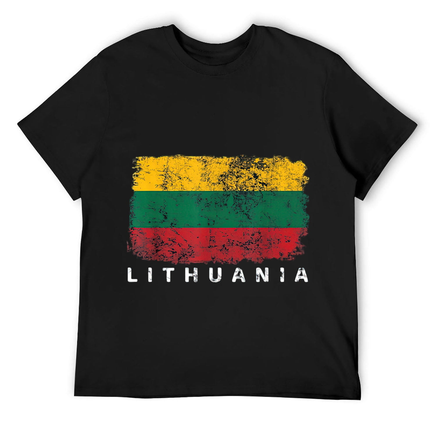Mens Lithuania Flag, Lithuanian Pride, Lietuva, Lithuania T-Shirt Black ...