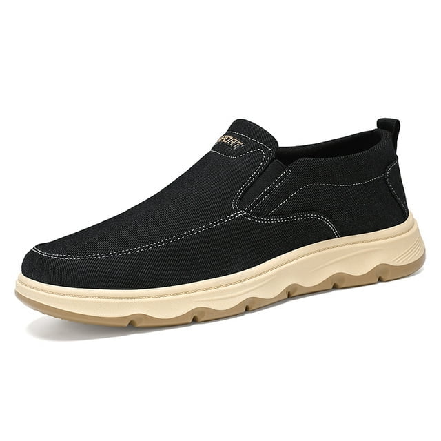 Mens Loafers Canvas Slip On Shoes Sneakers, Comfortable Non-Slip ...