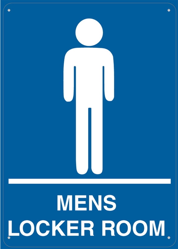 Mens Locker Room Sign Metal 8X12 Inch Rust Free Aluminum,Uv Ink ...