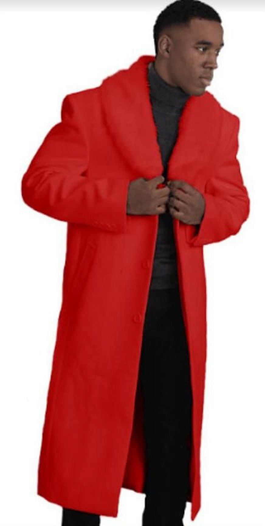 Mens Long Coat Red Wool Topcoat Plush Overcoat Private Label Moscow ...