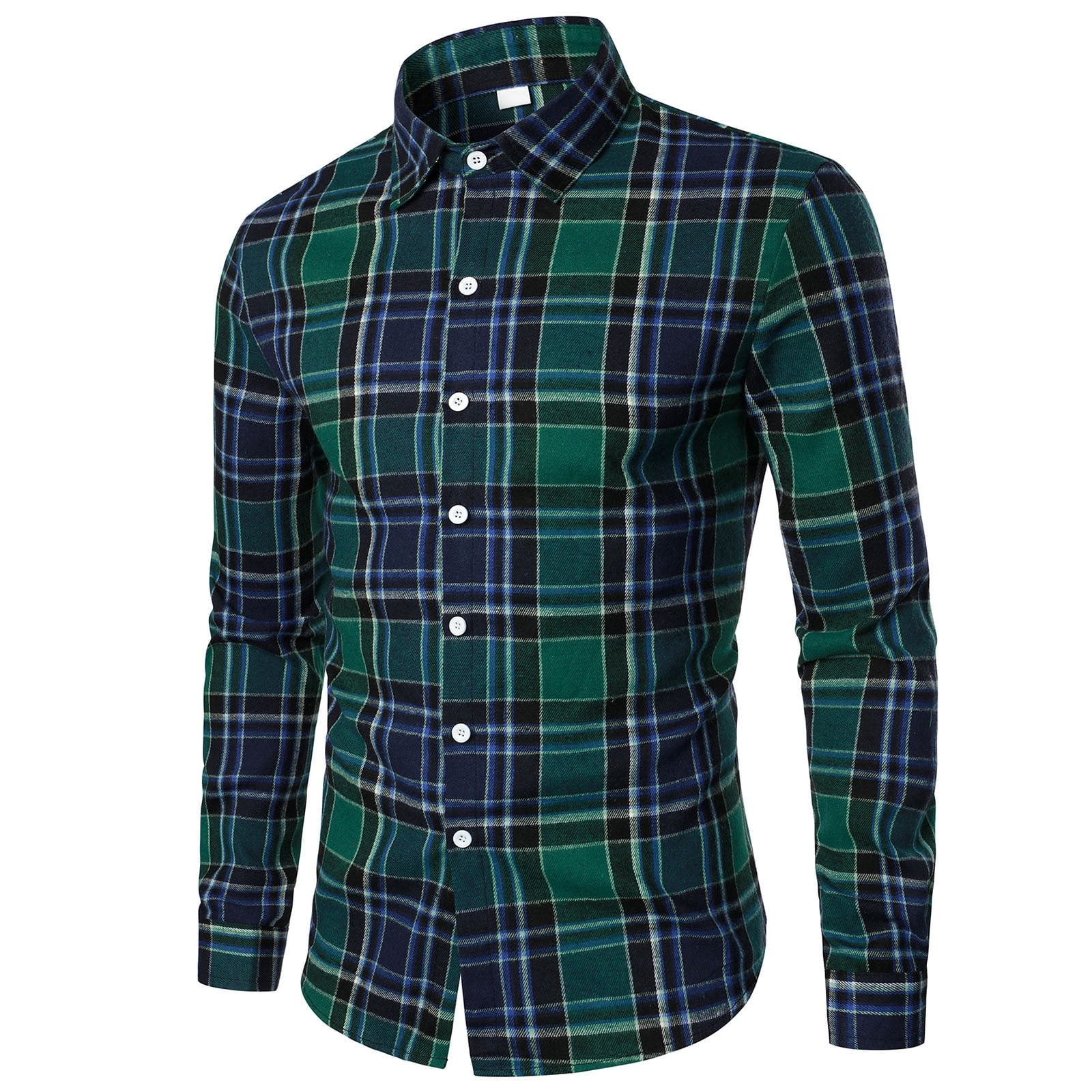 Mens Long Sleeve Plaid Dress Shirt,Plaid Shirts Men Long Sleeve,Men's ...