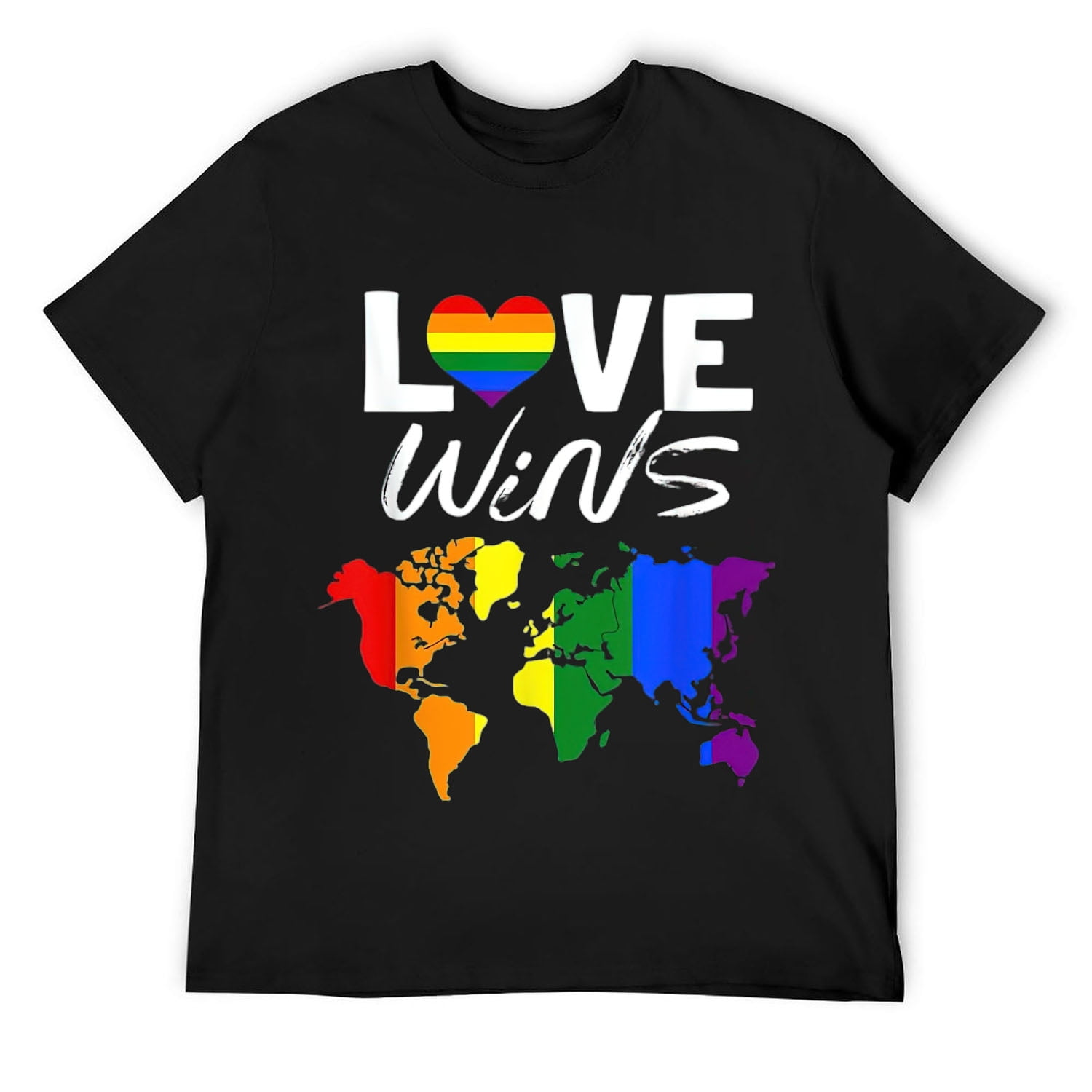 Mens Love Wins LGBT T-Shirt Black Small - Walmart.com