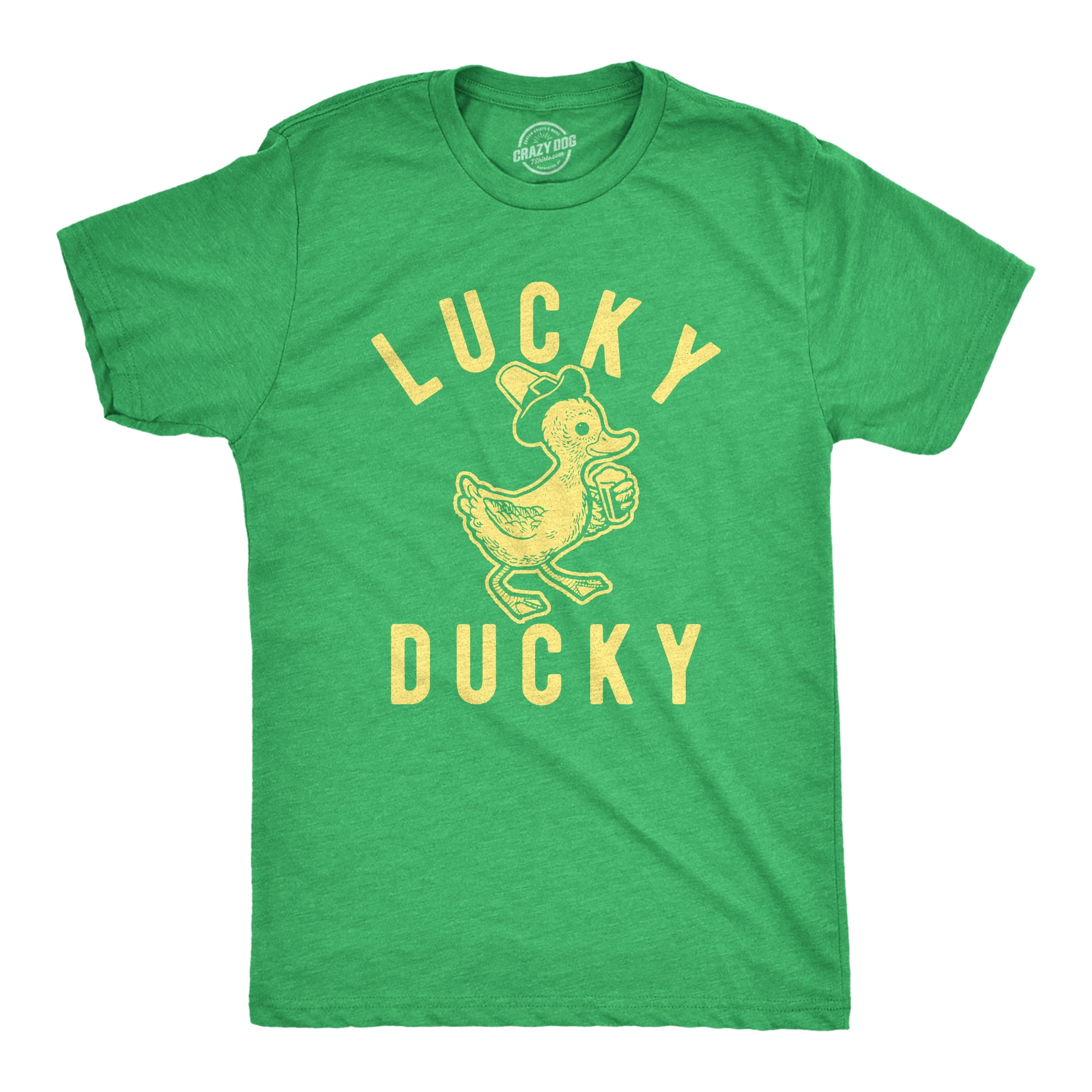 Mens Lucky Ducky Tshirt Funny Saint Patrick's Day Parade Beer Drinking ...
