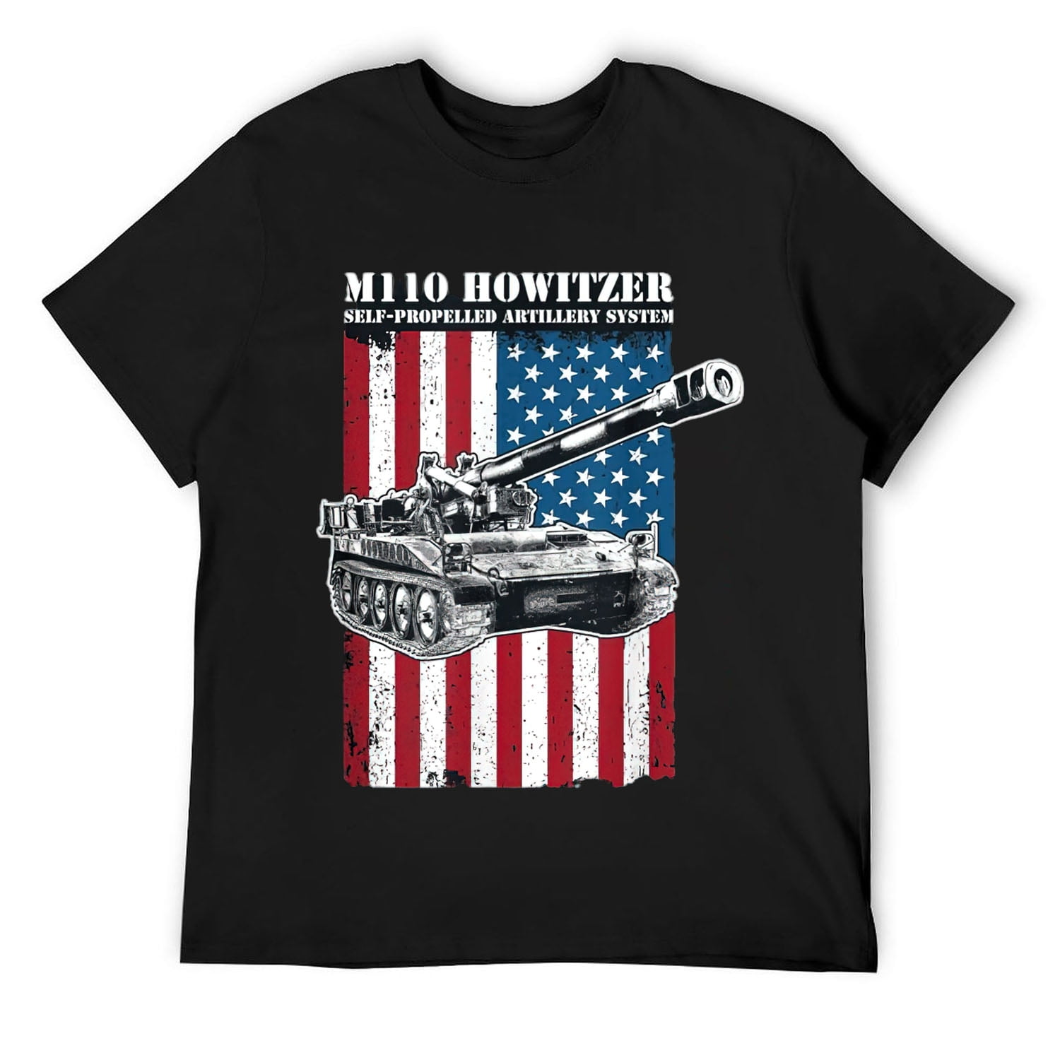 Mens M110 Self Propelled Howitzer T-Shirt Black L - Walmart.com