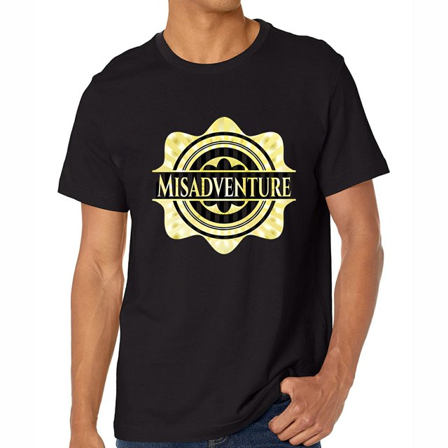 Mens Misadventure Funny Shirts Black