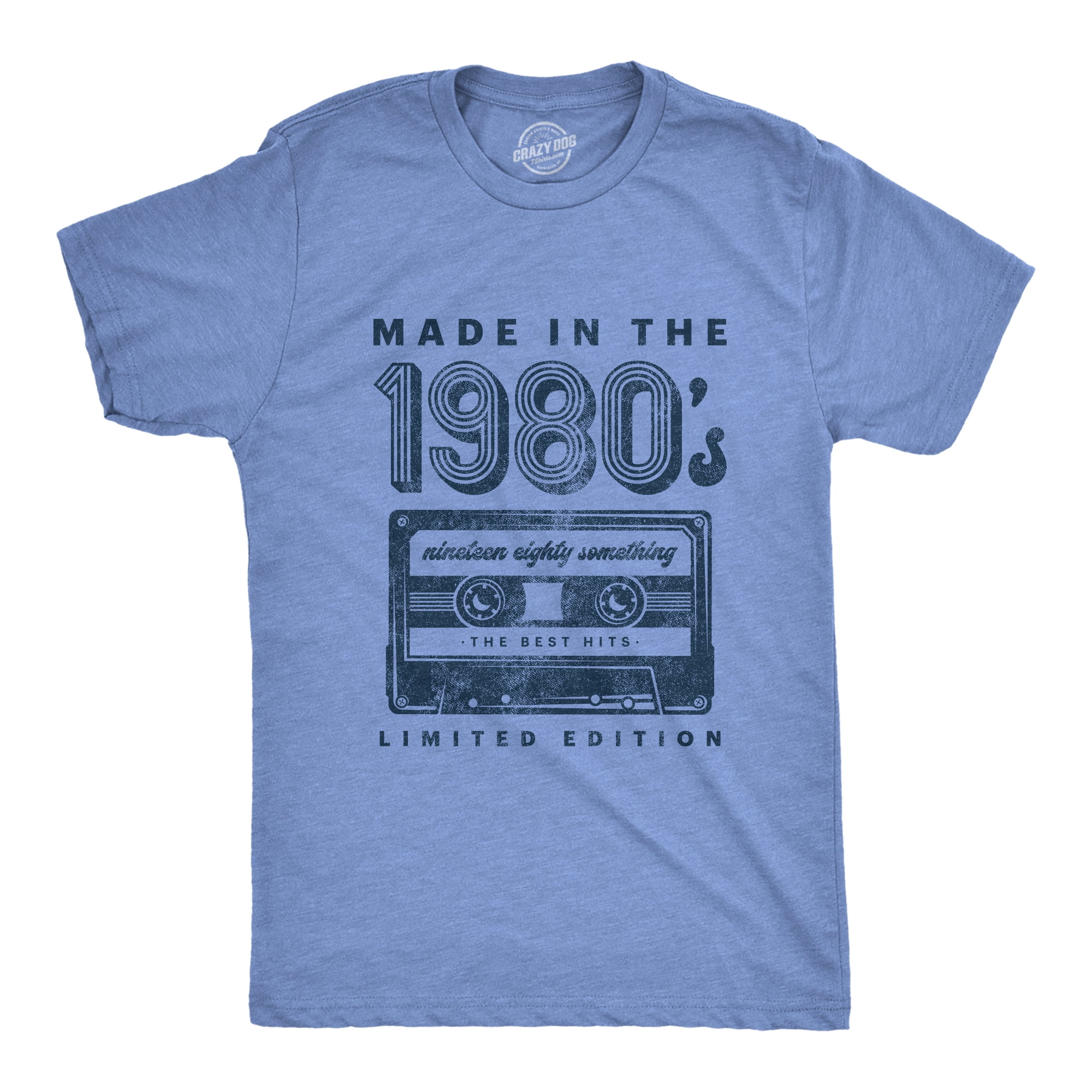 Mens Made In The 1980s Tshirt Funny Retro Cassette Tape Music Graphic ...